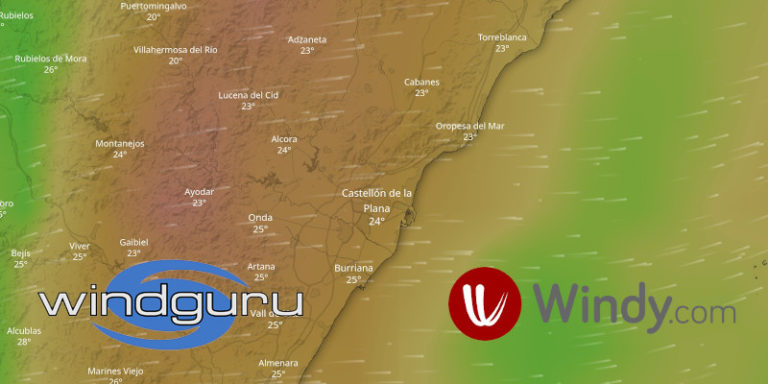 Nuestros datos meteorológicos en Windguru y Windy - Aeroclub de Castellón